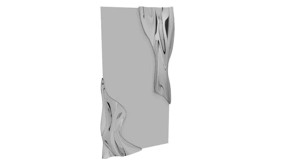70587 Wall Mirror Flow 180x96cm | 3D Warehouse