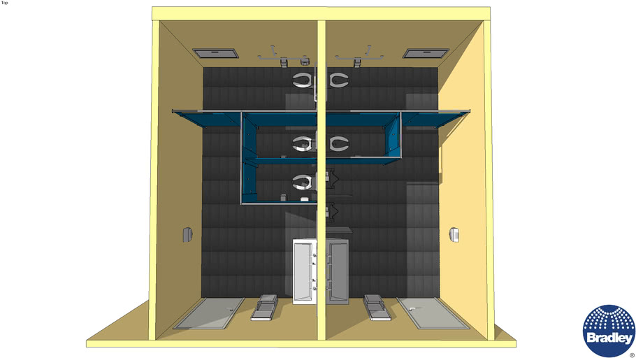 ADA Accessible Restroom Stall-2 Stalls Women-1 Stalls Men-Verge-LVR ...