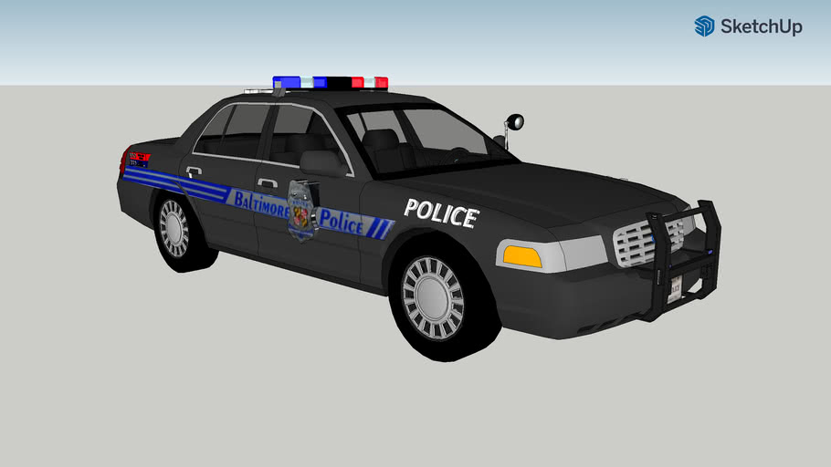 Baltimore Police Department Ford Crown Victoria 2000s Police Car | 3D ...