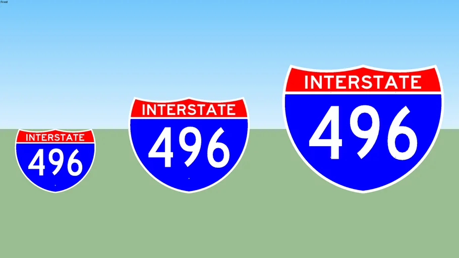 Interstate 496 Sign | 3D Warehouse