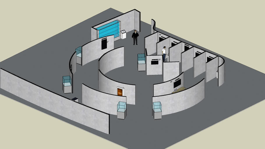 Digital Signage Floor Plan Mockup | 3D Warehouse