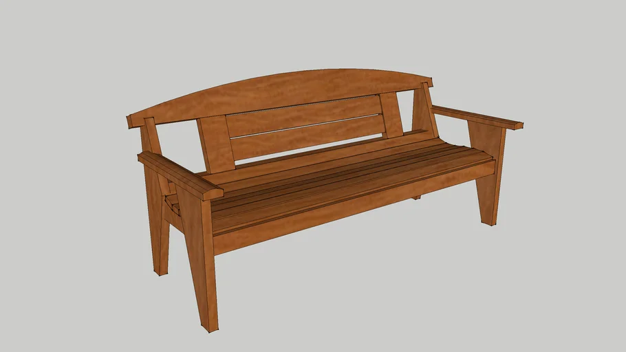 Ox Cart Bench | 3D Warehouse