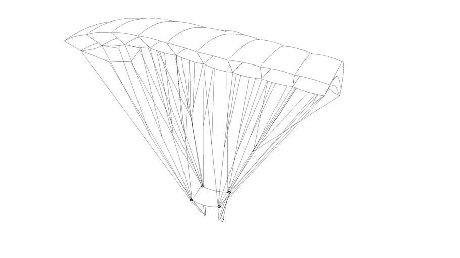 A left turn the dome of a parachute | 3D Warehouse