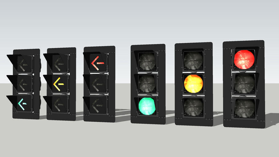 3M 131 Clear Lens Traffic signal set | 3D Warehouse