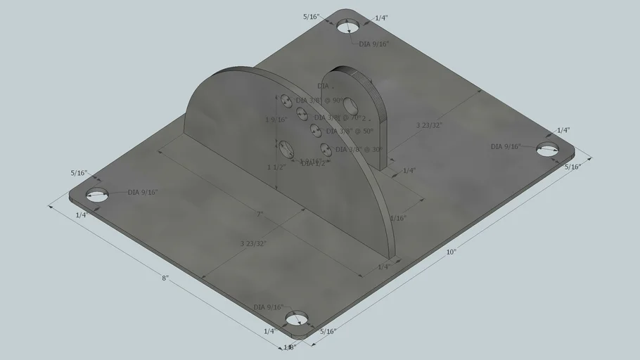 Lincoln Trap Angle Adjustable Base | 3D Warehouse