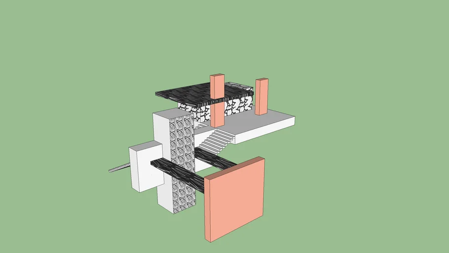 Experiment 2 - The Space Between - Combined Axonometric model | 3D ...