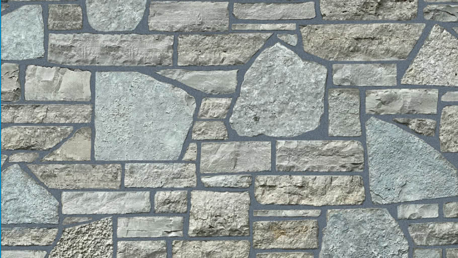 'Rustic Rubble' (Black Joint) Seamless Natural Stone Veneer Building ...