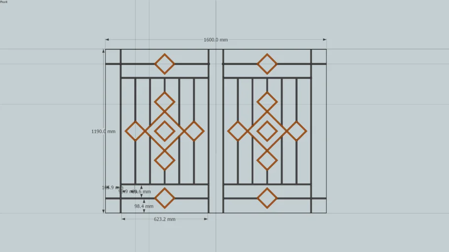 Window grill - Che-Francis - diamond2 | 3D Warehouse