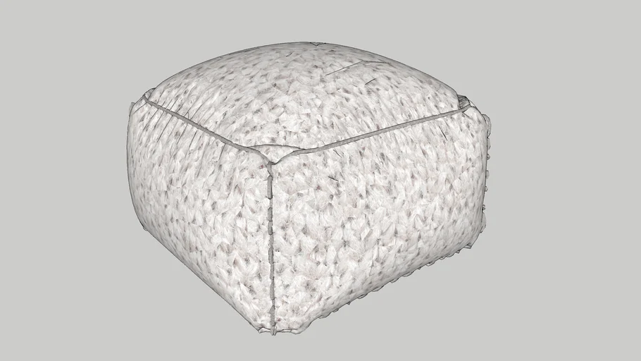 Knitted pouf foot rest | 3D Warehouse