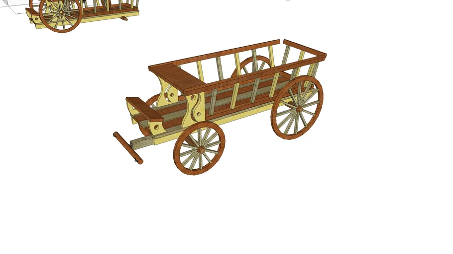 Wooden Cart | 3D Warehouse