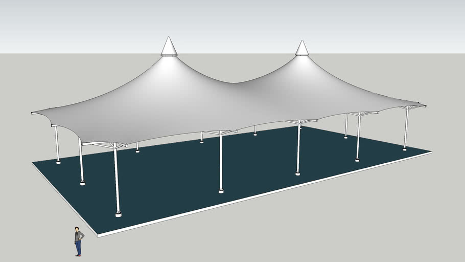 Tensile Membrane Hall 2 Peaks | 3D Warehouse