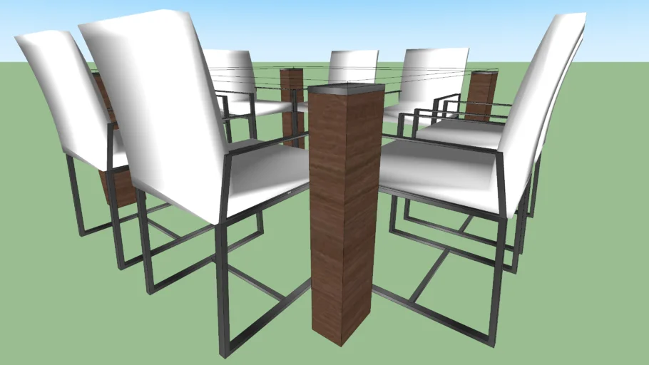 mesa de jantar Design para 8 pessoas | 3D Warehouse