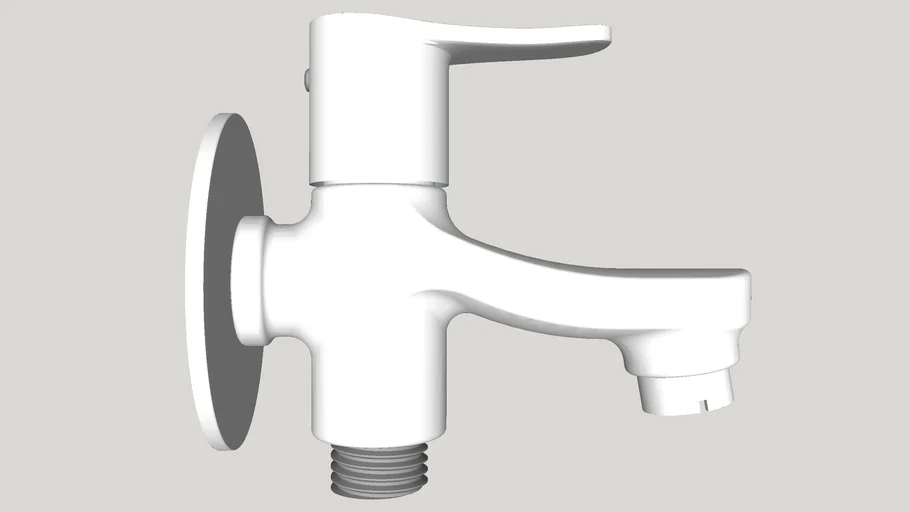 ARBO PR-2106 2 Way Bib Tap With Wall Flange | 3D Warehouse