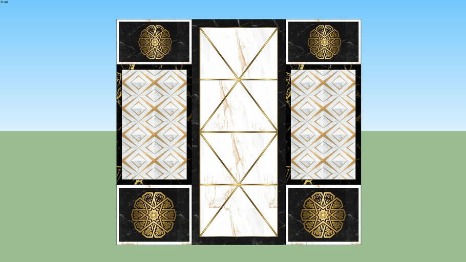 Stone Inlay Wall Panel | 3D Warehouse