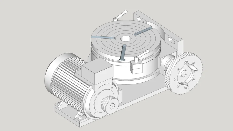 Vertex HV-12 Rotary Table with adapter and motor | 3D Warehouse
