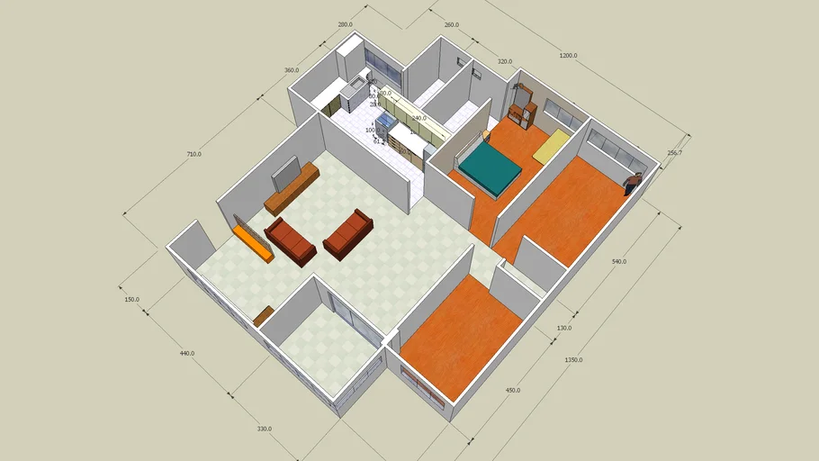 HDB 5A Floor plan | 3D Warehouse