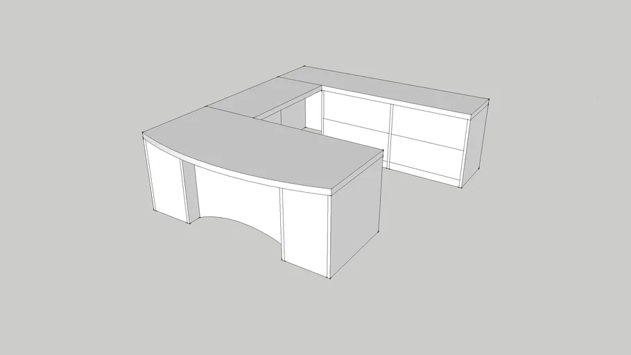 Custom Executive desk with double 30: lateral file by Candex Custom ...