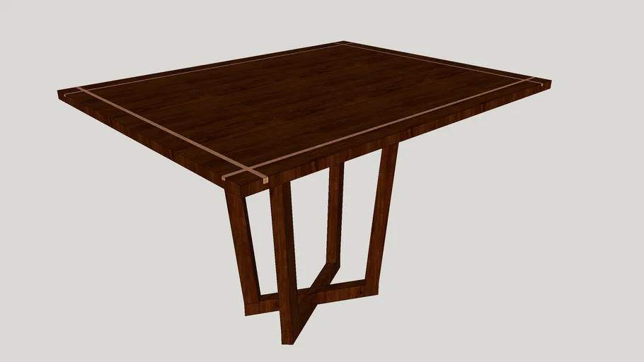 Breakfast table walnut and maple | 3D Warehouse