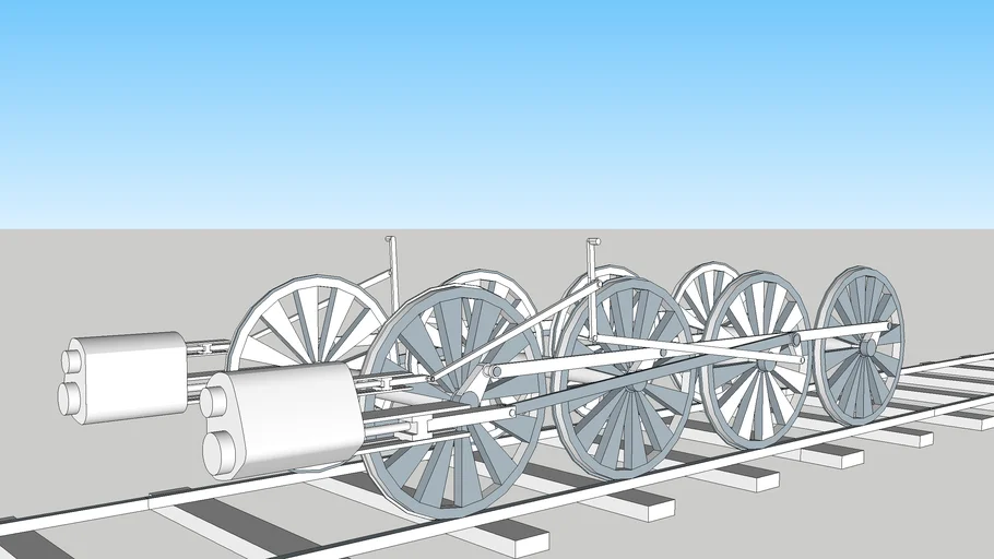 Steam locomotive wheel assembly | 3D Warehouse