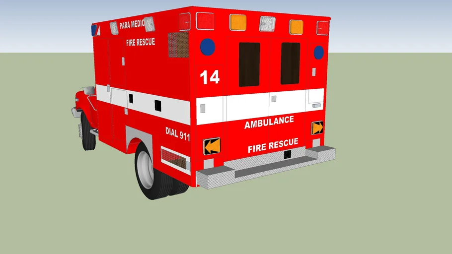 ambulance fire rescue type l california | 3D Warehouse