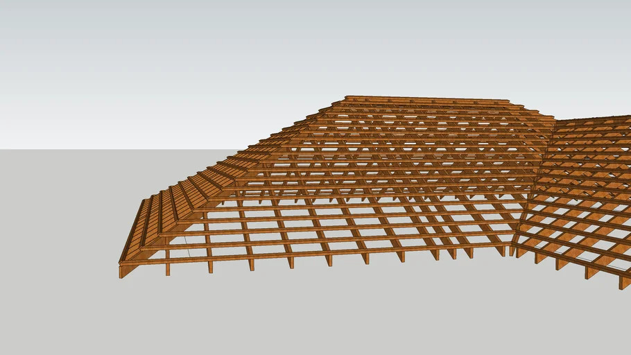 CUBIERTA - ESTRUCTURA EN MADERA | 3D Warehouse