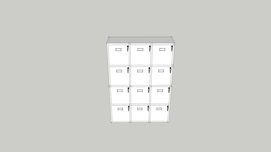 Locker 3X4 | 3D Warehouse