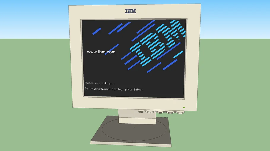 IBM LCD monitor (model T85D) | 3D Warehouse