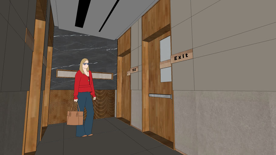 commercial building corridor | 3D Warehouse