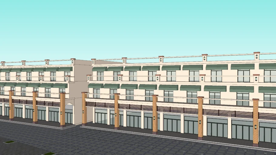 pedestrian street | 3D Warehouse