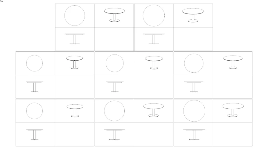 UNIT 14 TIELE Dining Table-2D | 3D Warehouse