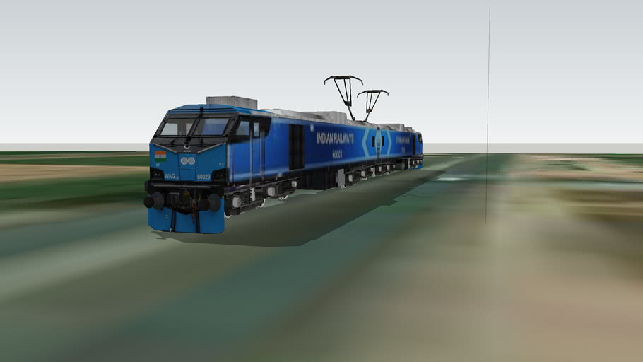 ALSTOM ELECTRIC LOCOMOTIVE WAG 12 ,INDIAN RAILWAY BY RAJAT WARANG | 3D ...