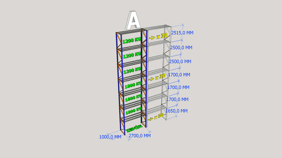 Warehouse Racking System | 3D Warehouse