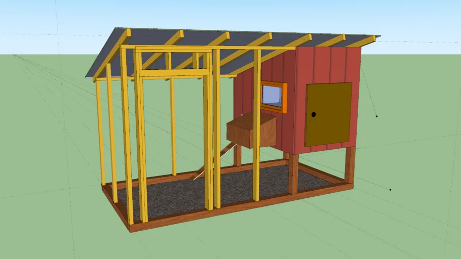 Chicken Coop and Run Combo | 3D Warehouse