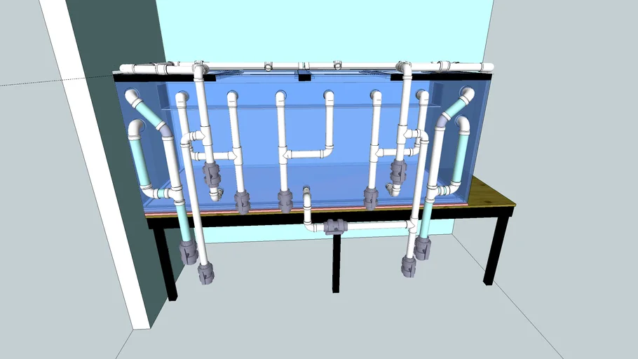540 Gallon Reef Tank with Fish Room and Closed loop plumbing | 3D Warehouse