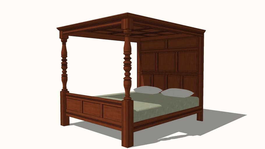 Charles II style Poster Bed | 3D Warehouse