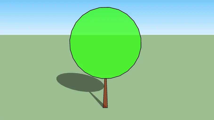 Sketchy Minimal Round Tree #1 | 3D Warehouse