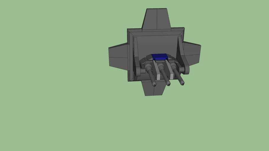 Tri-barreled point-defense cannon type I | 3D Warehouse
