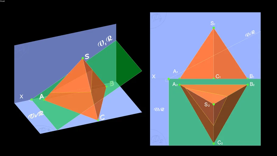 Intersection of Vertical Projecting Plane and Pyramid | 3D Warehouse