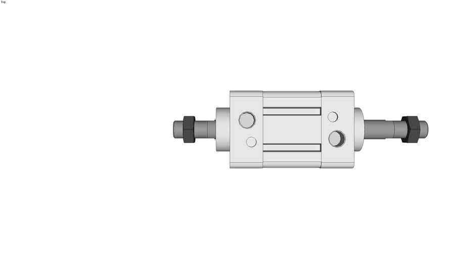 Square Tube Type Air Cylinder Standard Type Double Acting,Double Rod | 3D Warehouse