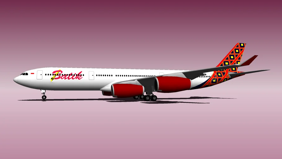 Batik Air Airbus-A340-300 | 3D Warehouse