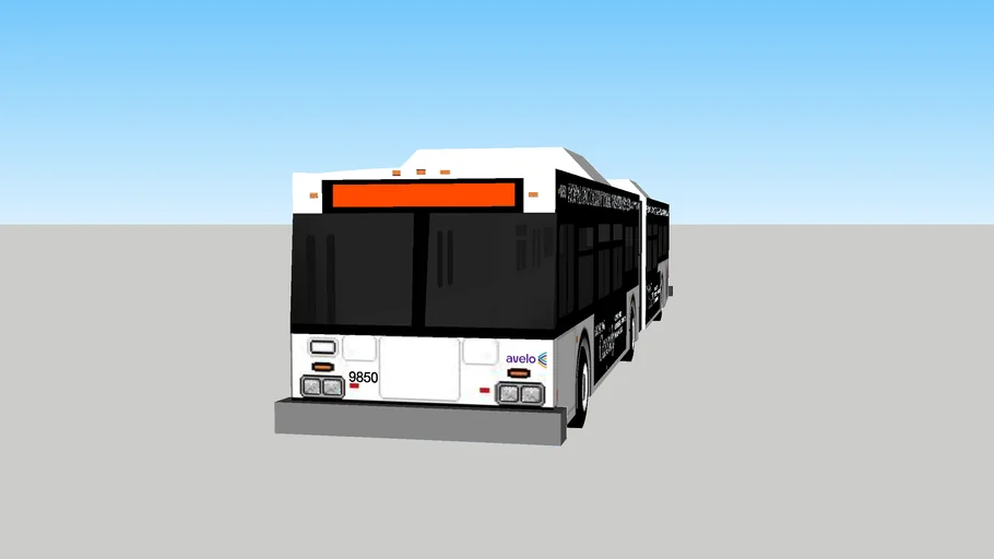 1998 new flyer d60lf articulated bus | 3D Warehouse