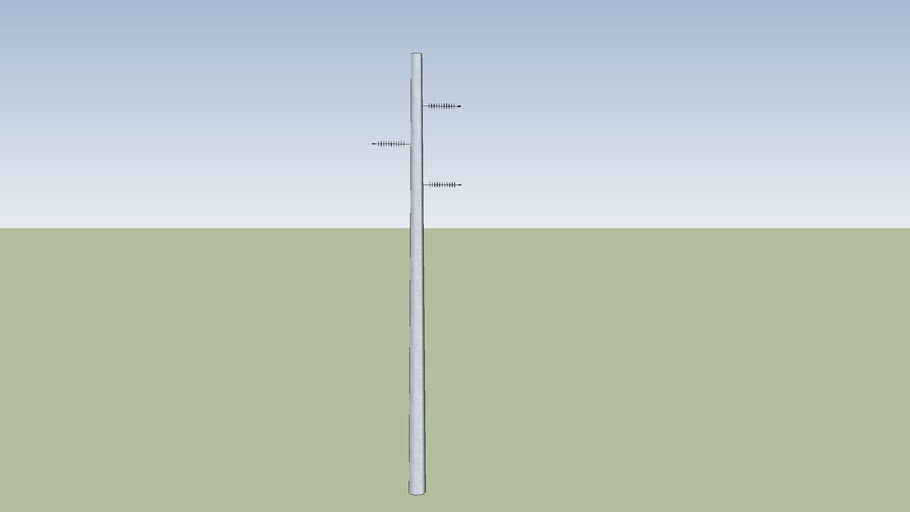 Subtransmission Electrical metal post | 3D Warehouse