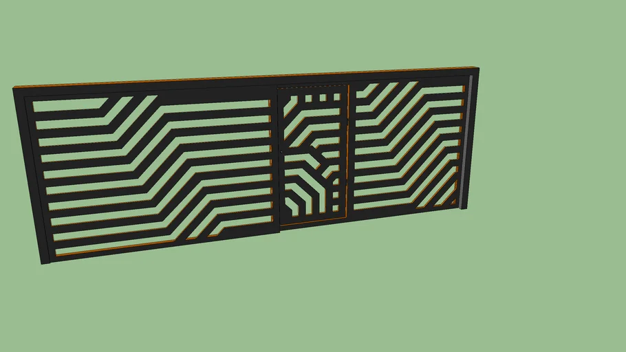 Portón 600 cm X 215 cm | 3D Warehouse