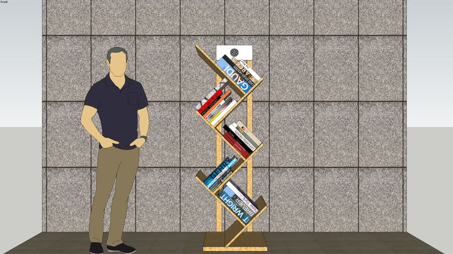 Repisa para libros diagonal - Diagonal Bookshelf | 3D Warehouse