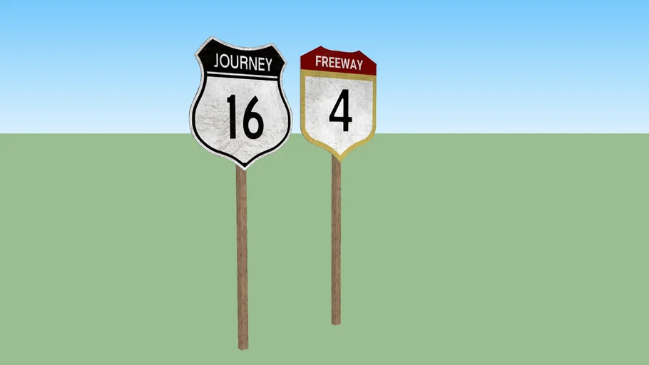 Highway shield sign fictional | 3D Warehouse