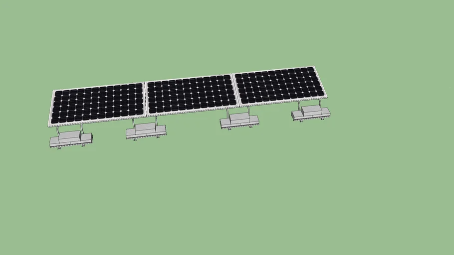 SunTech 72 cell module (Solar) with AET Rayport support | 3D Warehouse