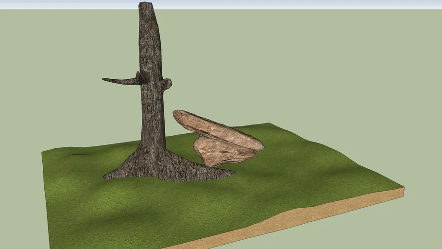 Rocks and tree scene | 3D Warehouse