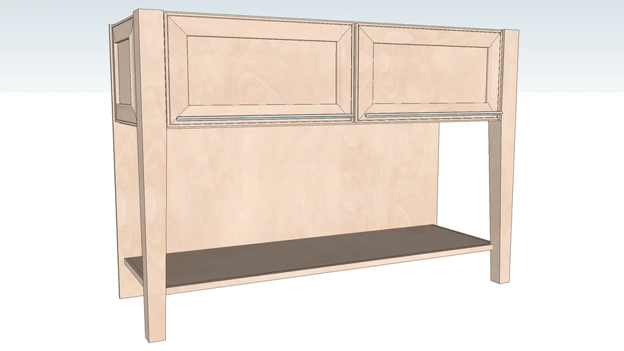 Island End Cap with Doors Tapered Leg | 3D Warehouse