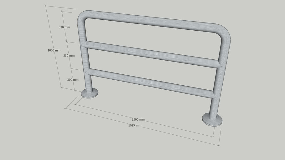 Stainless Steel Bicycle Stopper / Bollard Railing | 3D Warehouse