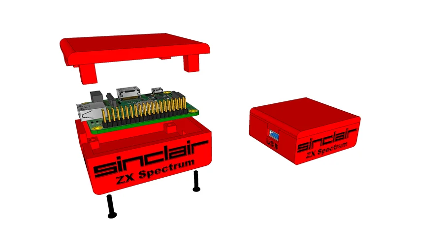 Caja ZX Spectrum - Raspberry | 3D Warehouse